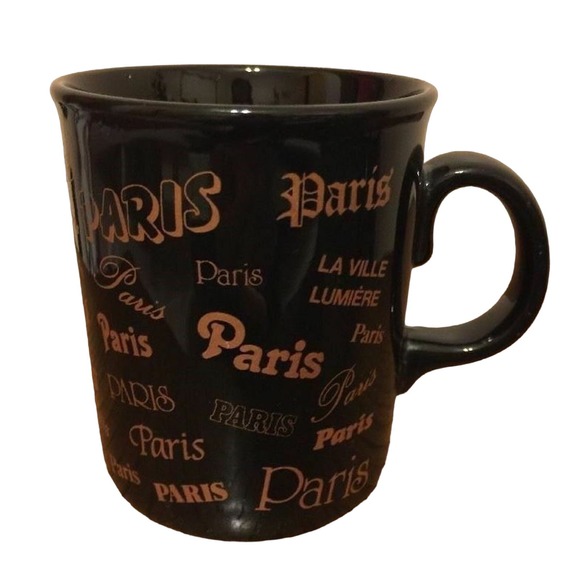 Unbranded | Dining | Paris Coffee Mug Gold Dark Brown Ceramic French La ...